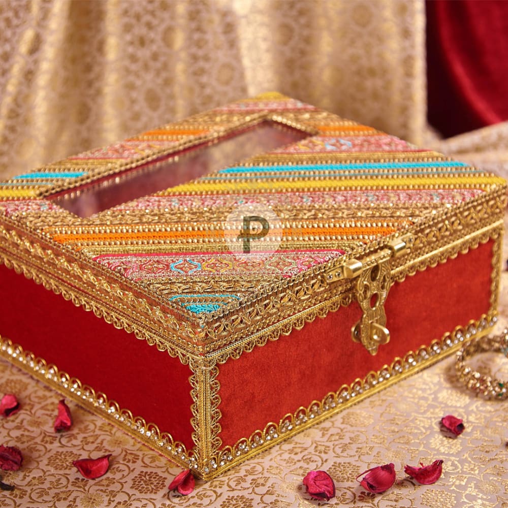 Red Satrangi Chura Kaleera Box – Pataaree Studios Pvt Ltd